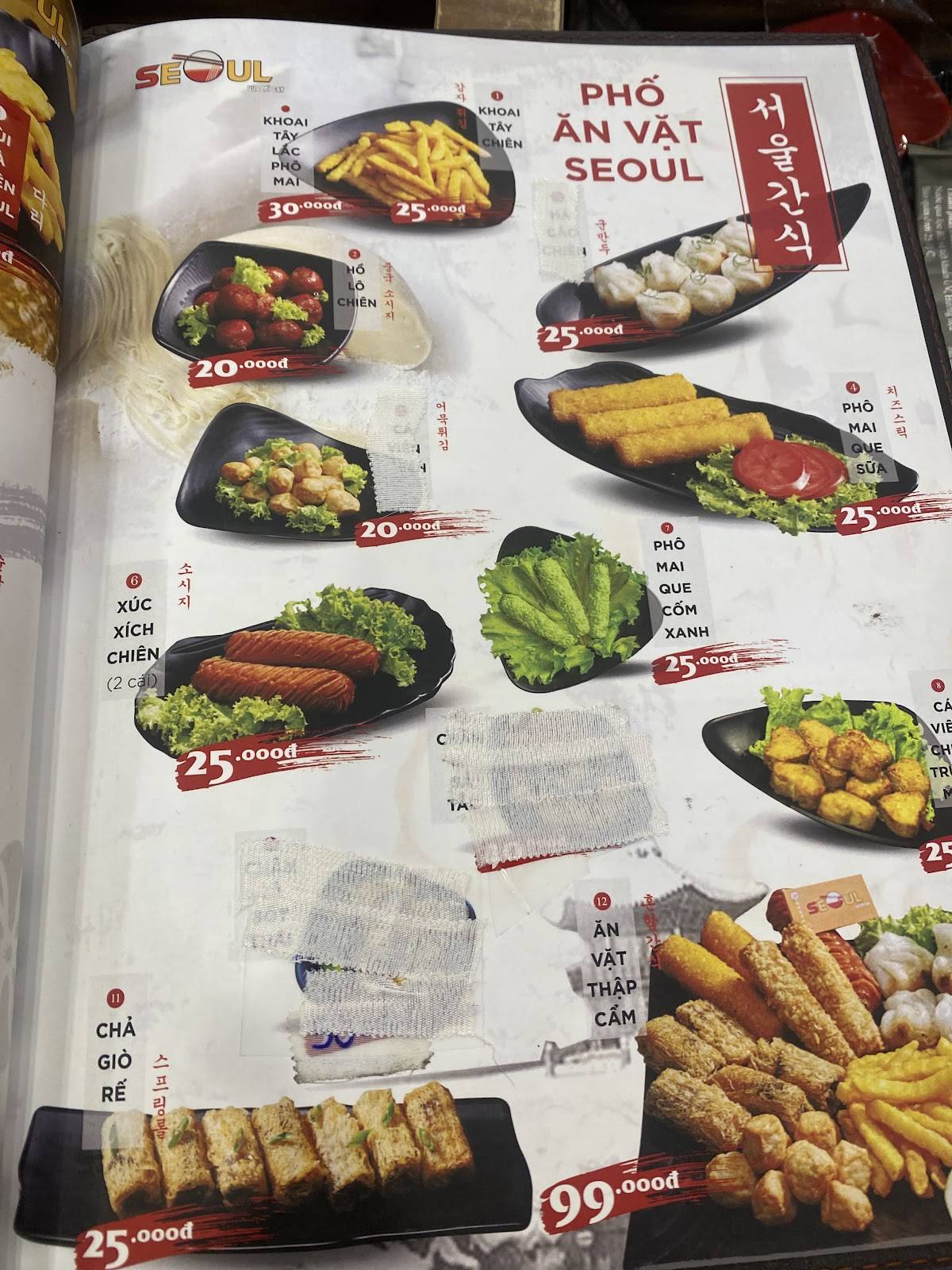 Menu at Mì Cay Seoul 130 Tỉnh Lộ 8 restaurant, Ho Chi Minh City