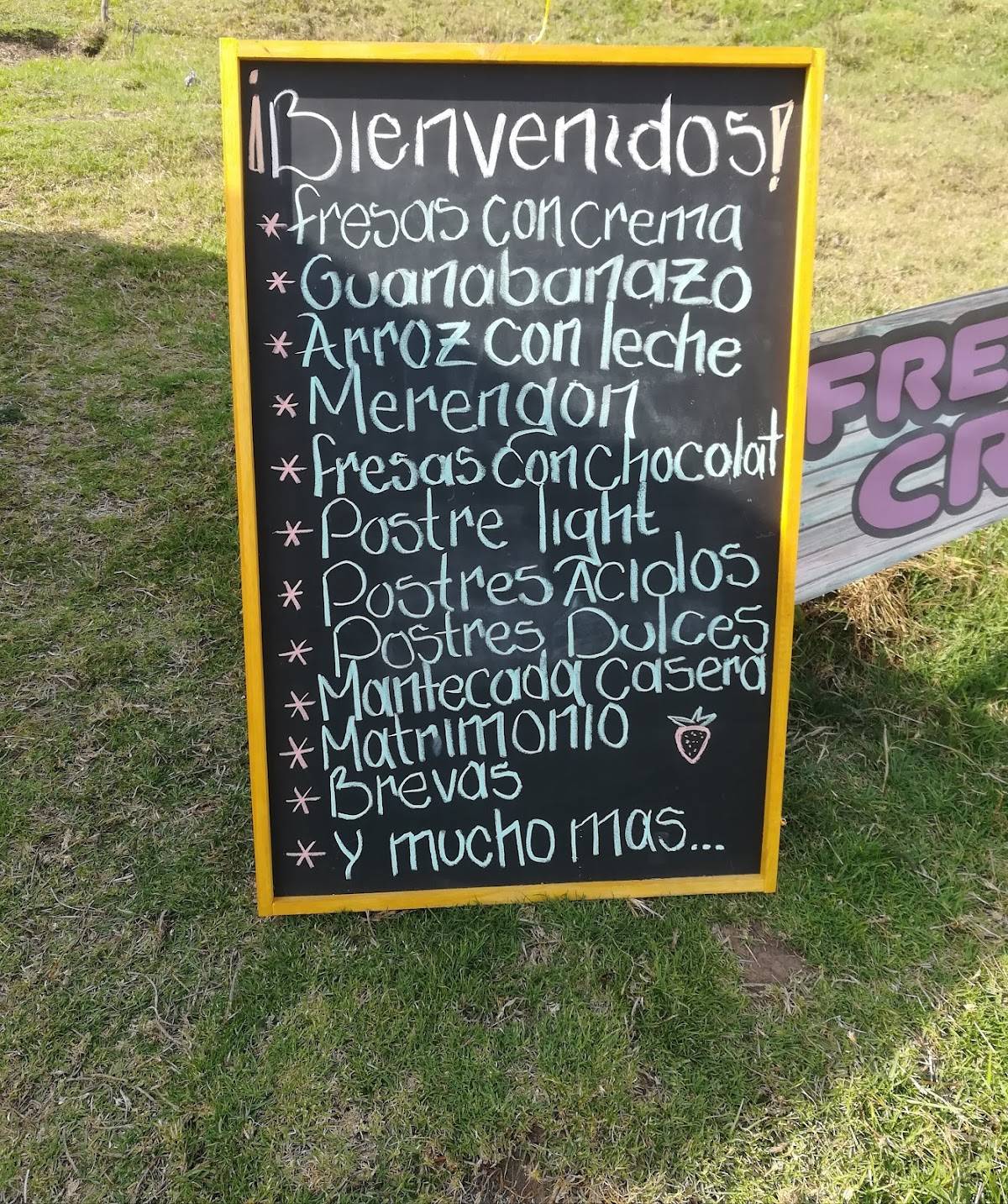 Menu at Mi Postre en el Sisga restaurant, Colombia