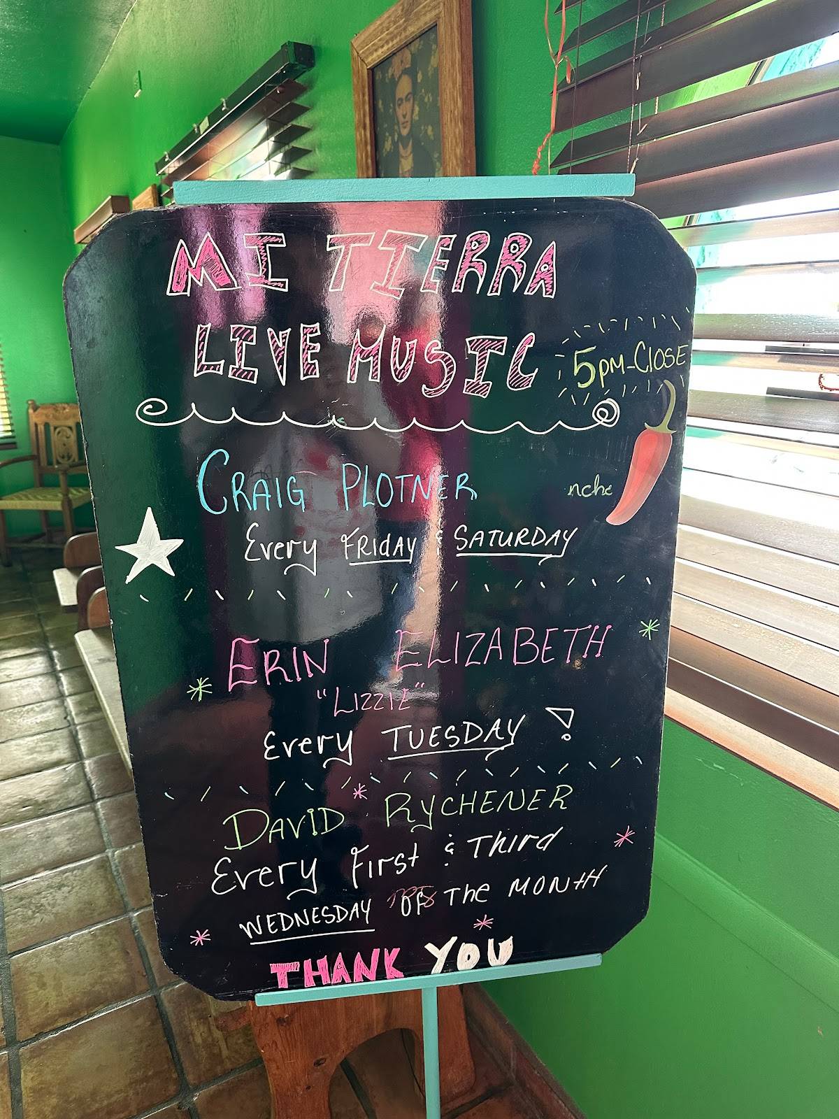 Menu at Mi Tierra Restaurant, Catalina