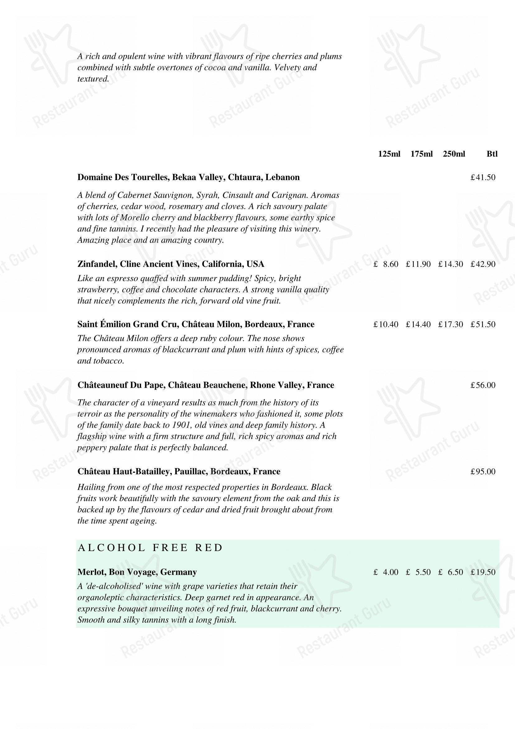 Menu at Michael Wan's Mandarin 上官樓 restaurant, Blackpool