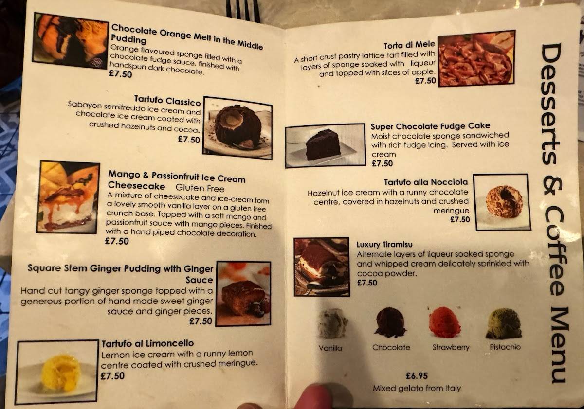 Menu at Uno Momento Middlesbrough restaurant, Middlesbrough, 156-158 ...