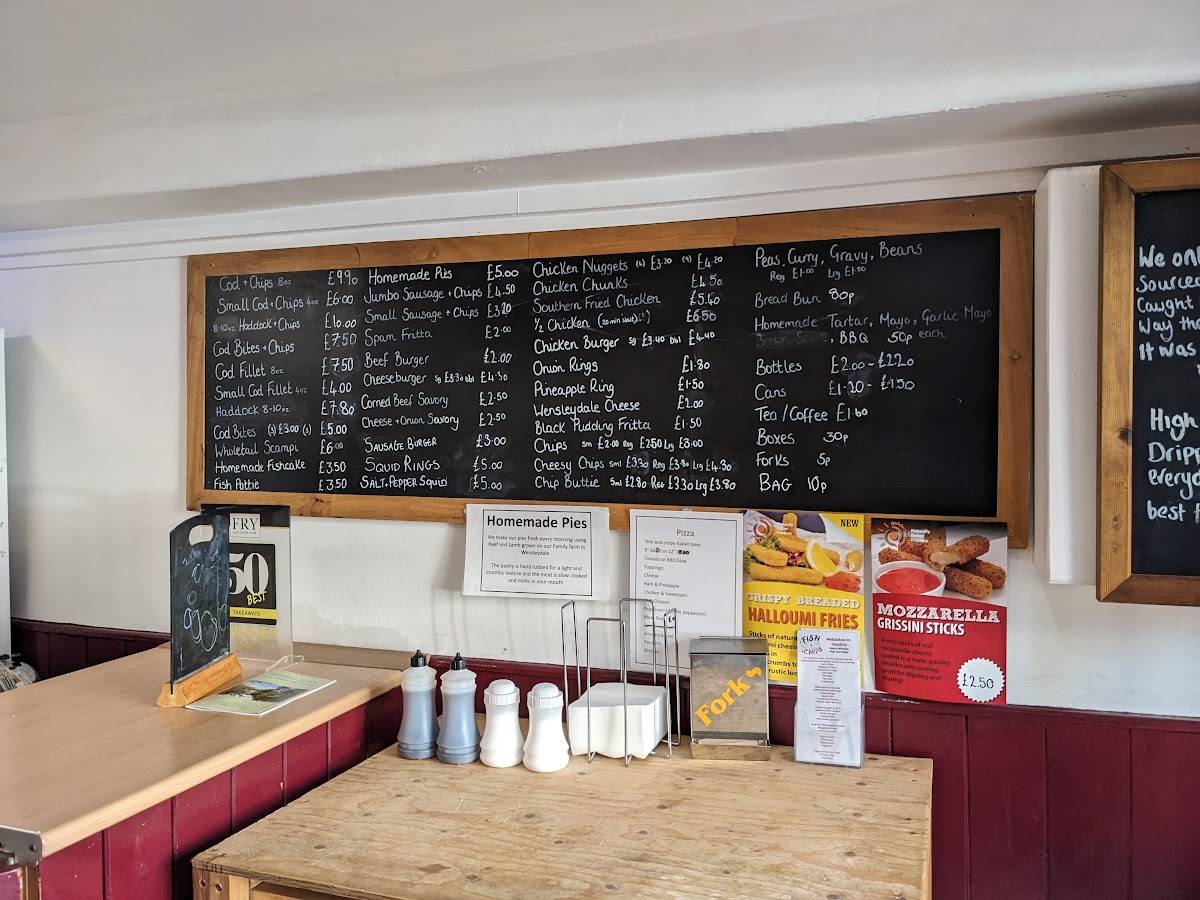 Menu at Middleton in Teesdale Fish & Chip Shop restaurant, Middleton-in ...