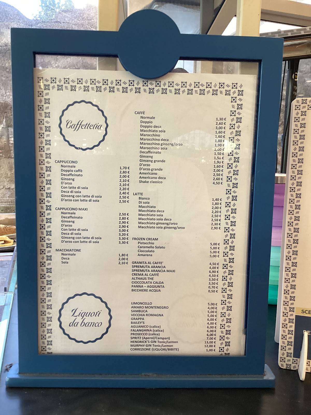 Menu au Mignon Eccellenze Napoletane pub et bar, Rome