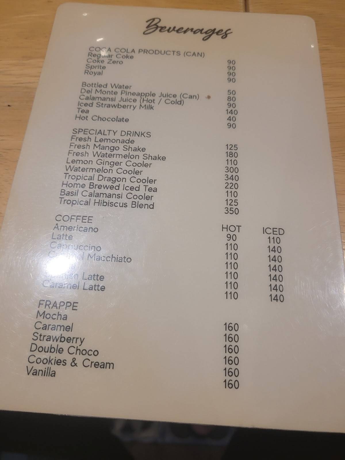 Menu at Miguel & Maria Restaurant Gil Fernando, Marikina