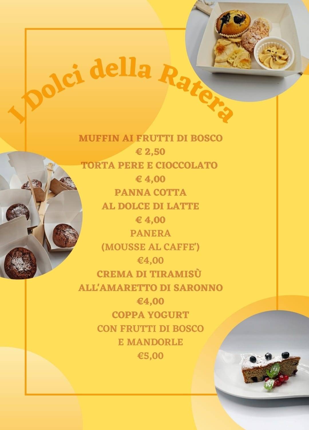 Menu da La Ratera ristorante, Milano