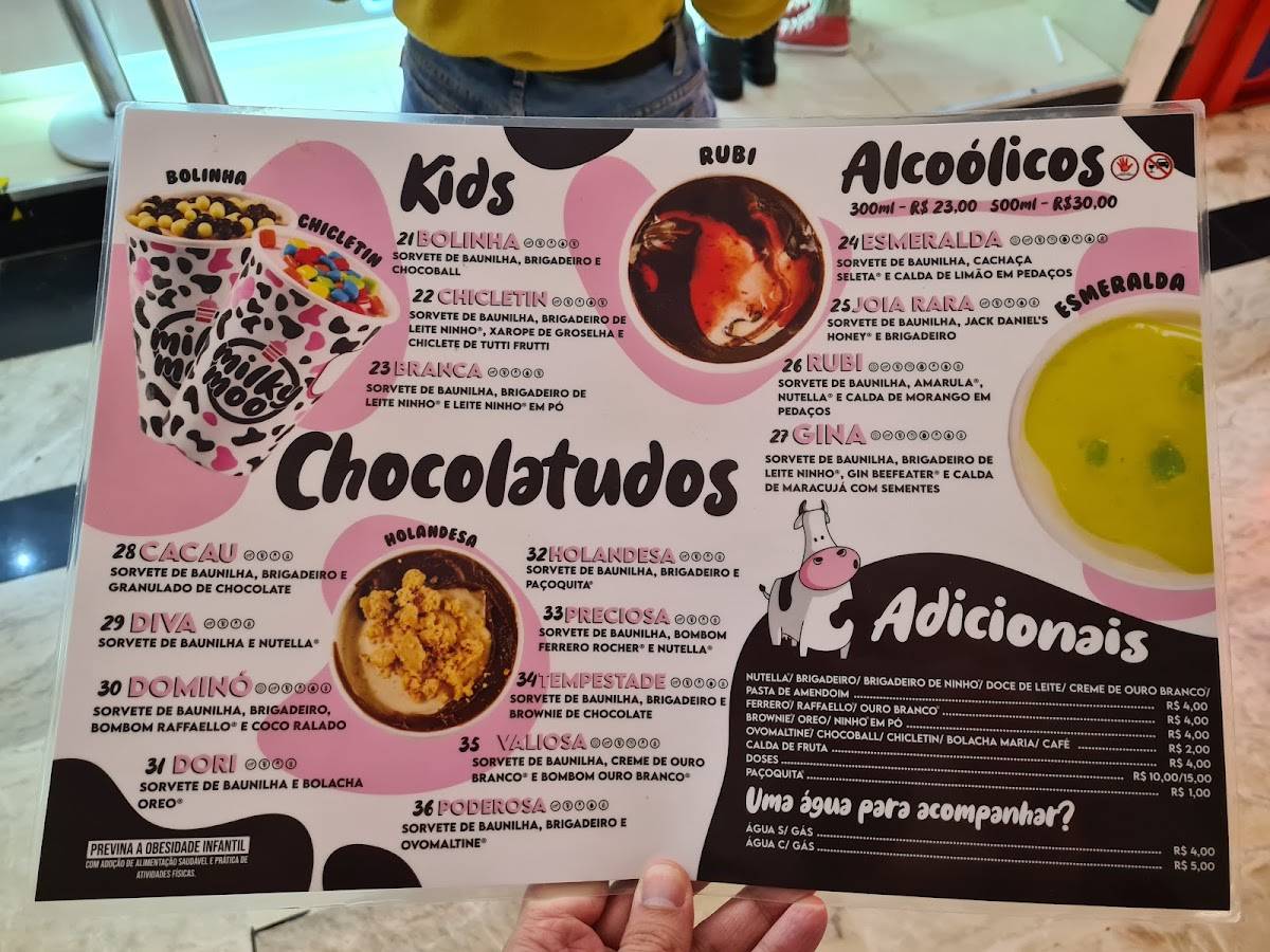 Menu em Milky Moo restaurante, Brasília, Setor Comercial Sul Q. 6