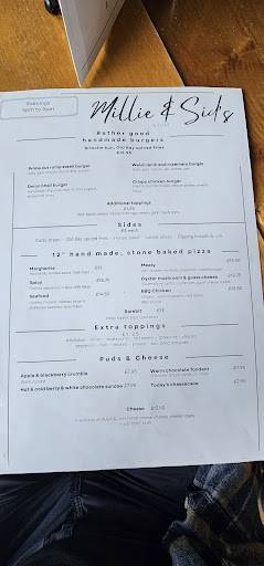 Menu at Millie & Sid's pub & bar, Tywyn