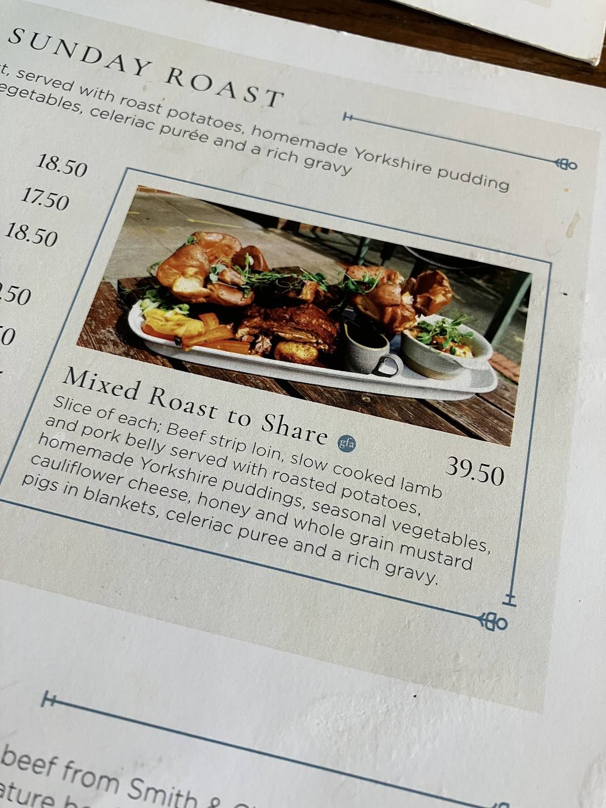 Menu at The Cross Keys pub & bar, Milton Keynes
