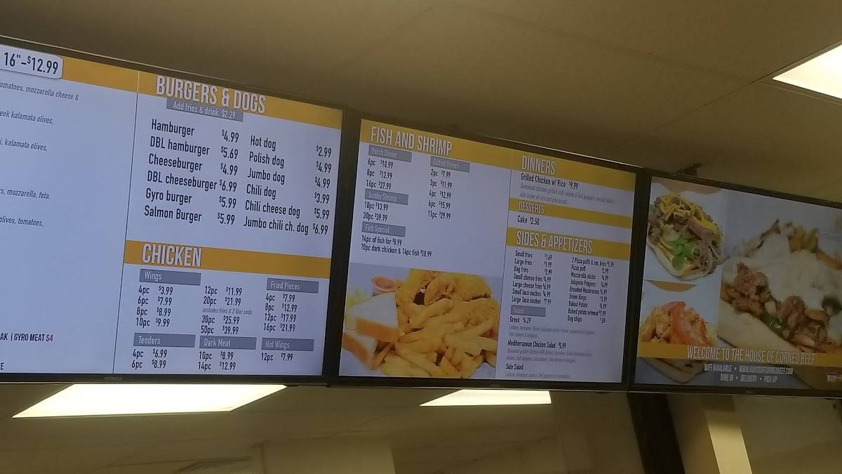 Menu at House of Corned Beef restaurant, Milwaukee, 5201 W Silver Spring Dr