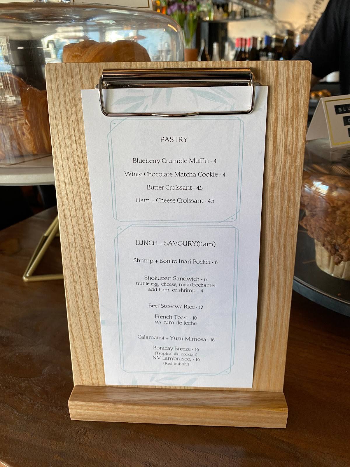 Menu at Mineral pub & bar, Toronto