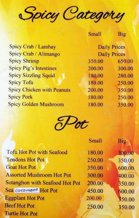 Menu at Minnan Chinese Cuisine restaurant, Cebu City, 90 General ...