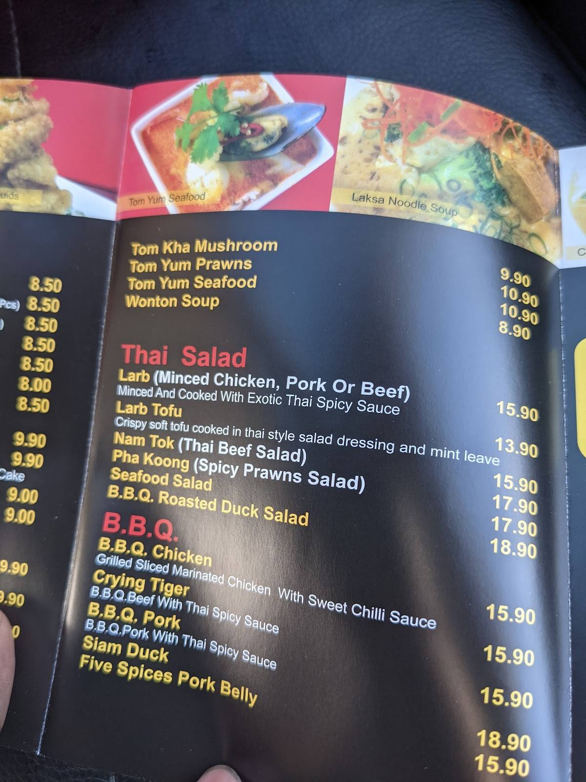 Menu at Manee Thai Cuisine restaurant, Minto