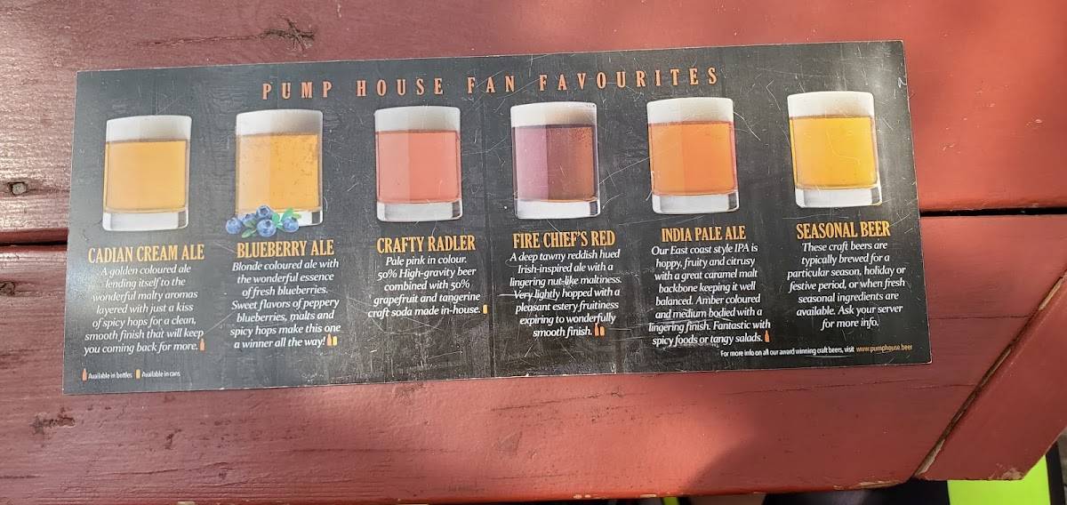 Menu at Pump House - Brewpub & Restaurant, Moncton