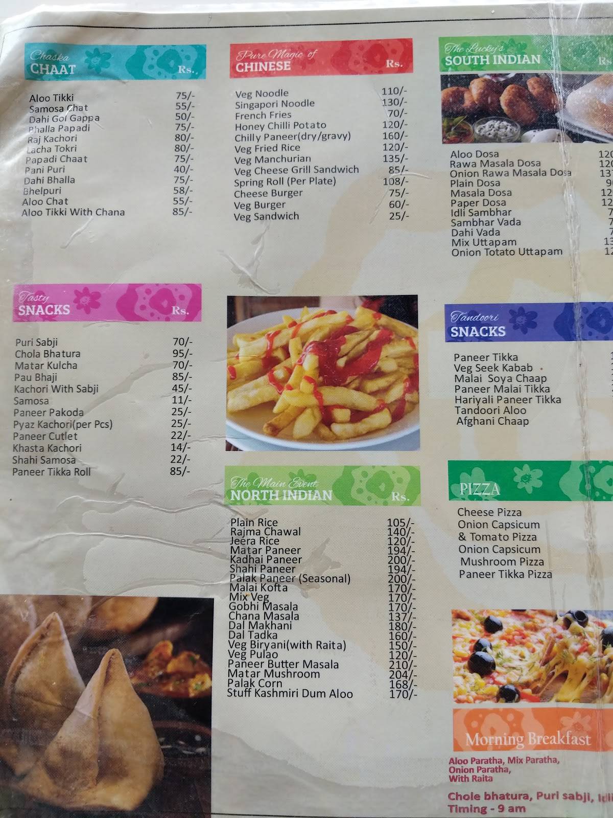 Menu at Kundan's, Moradabad, Peeli Kothi Circle