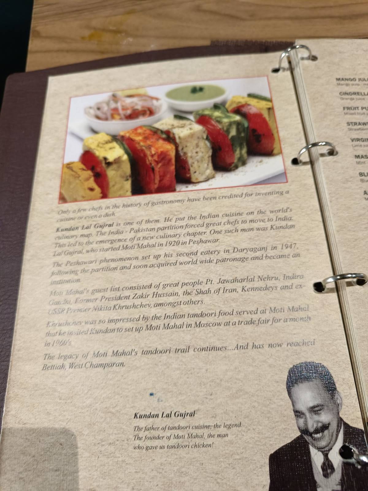 Menu at Moti Mahal Delux Tandoori Trail Bettiah Bihar, Bettiah