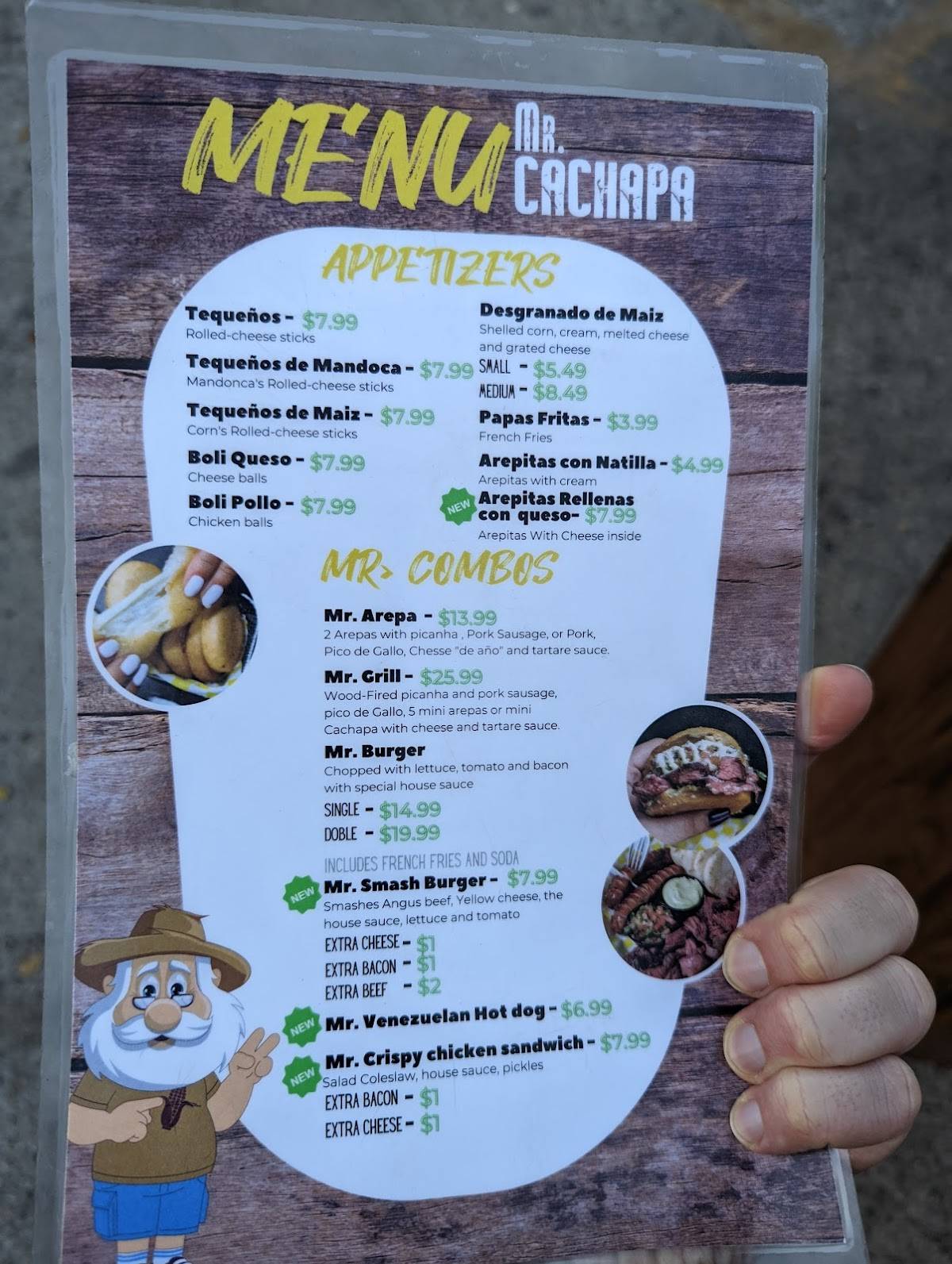 Carta del restaurante Mr Cachapa Wynwood, Miami