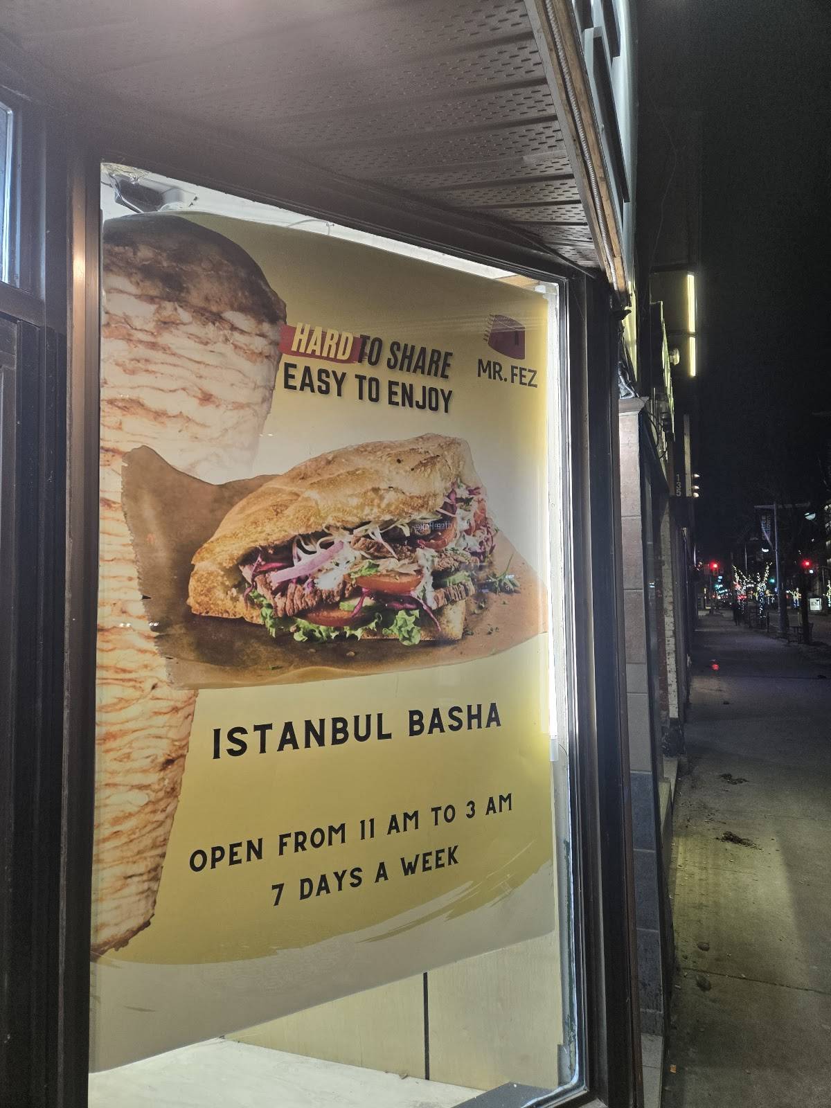 Menu at Mr. Fez Shawarma restaurant, Ottawa