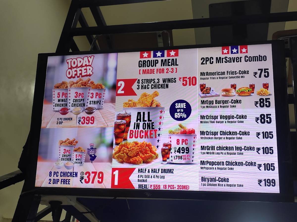 Menu at Mr. Henry American Fried Chicken, Pune