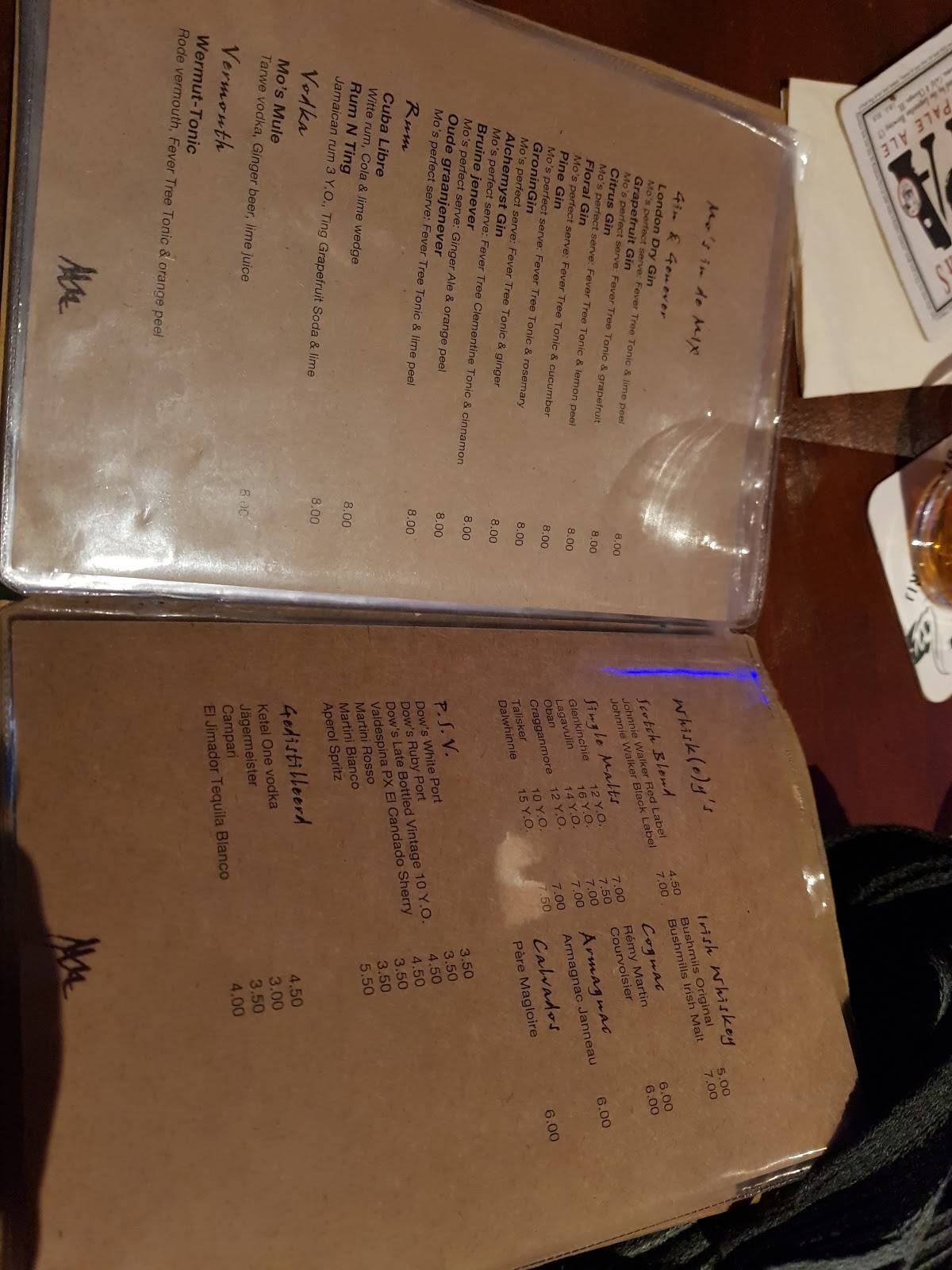 Speisekarte von Mr. Mofongo, Groningen