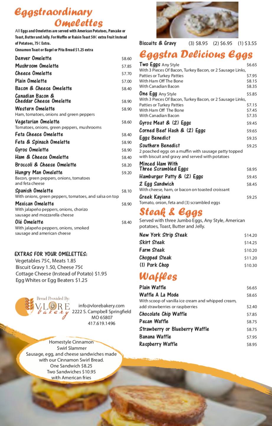 Menu at Mrs V's Restaurant, Round Lake Beach