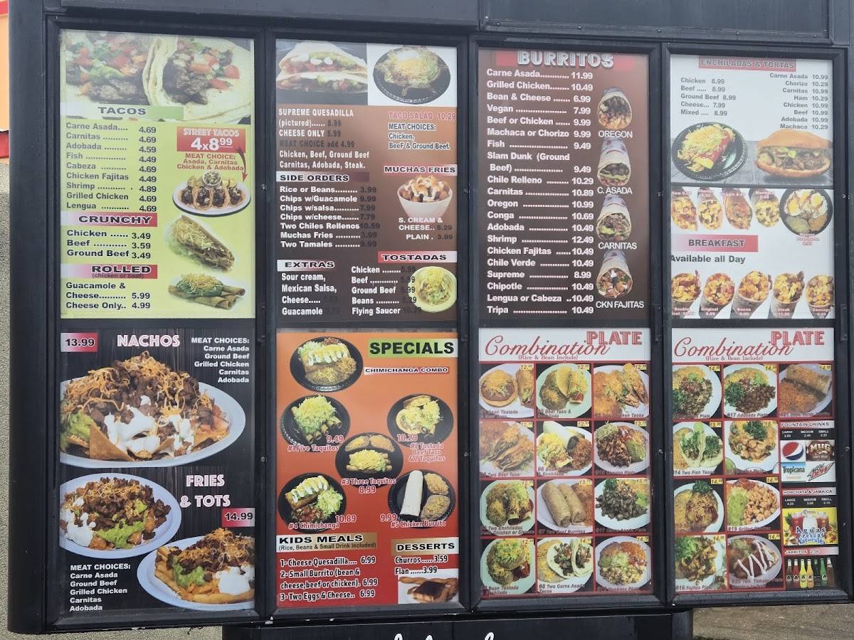 Menu at Muchas Gracias restaurant, Winston, 11 Dillard Hwy