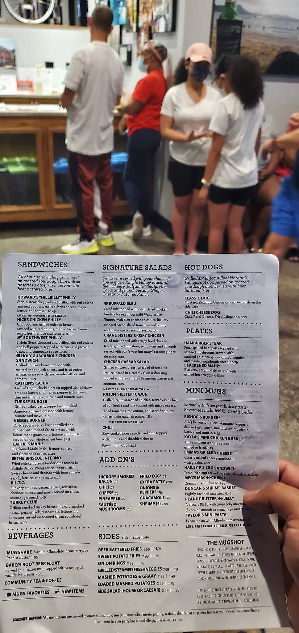 Menu at Mugshots Grill and Bar - Biloxi. MS, Biloxi, 130 Main St
