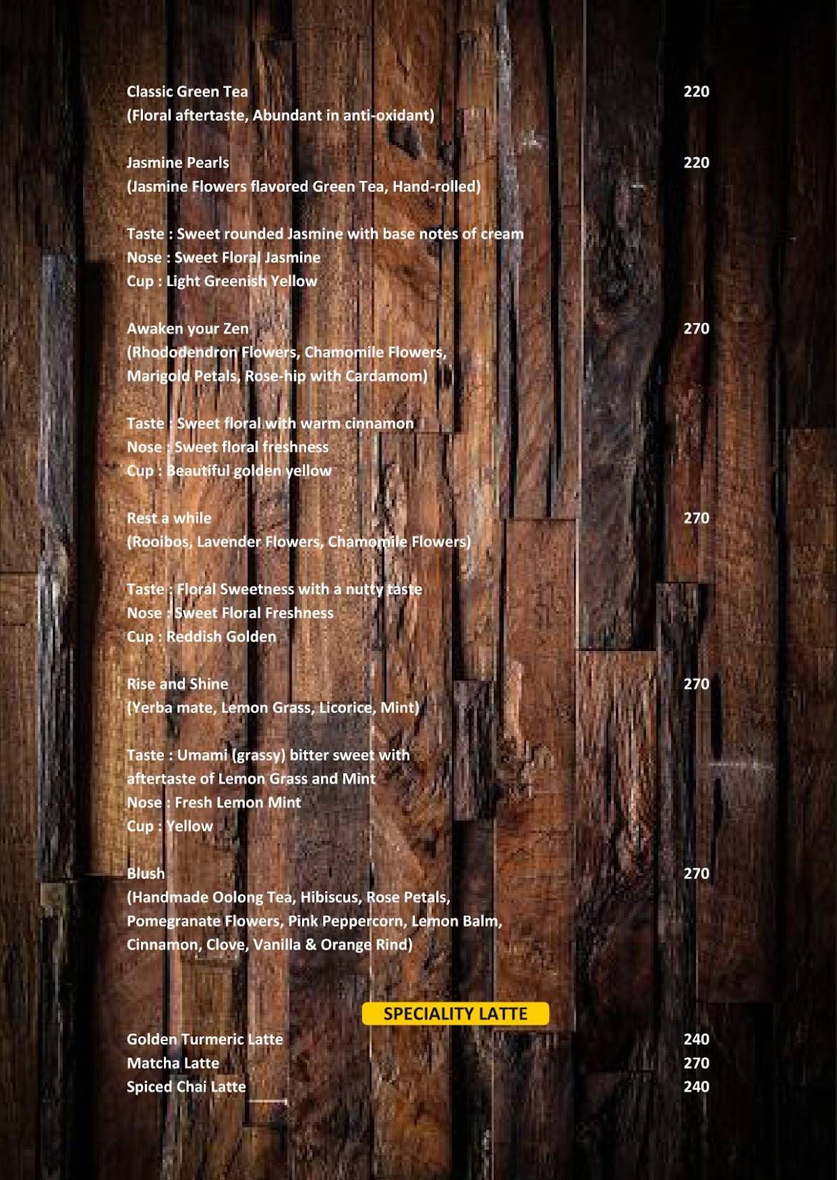 Menu at Mugz Cafe, Gurugram