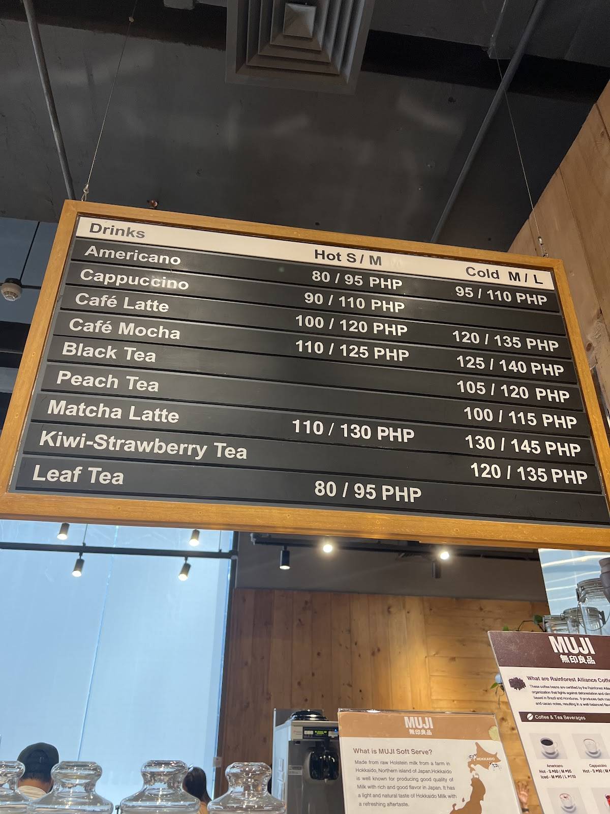 Menu at Muji Cafe, Taguig, 5 30th St