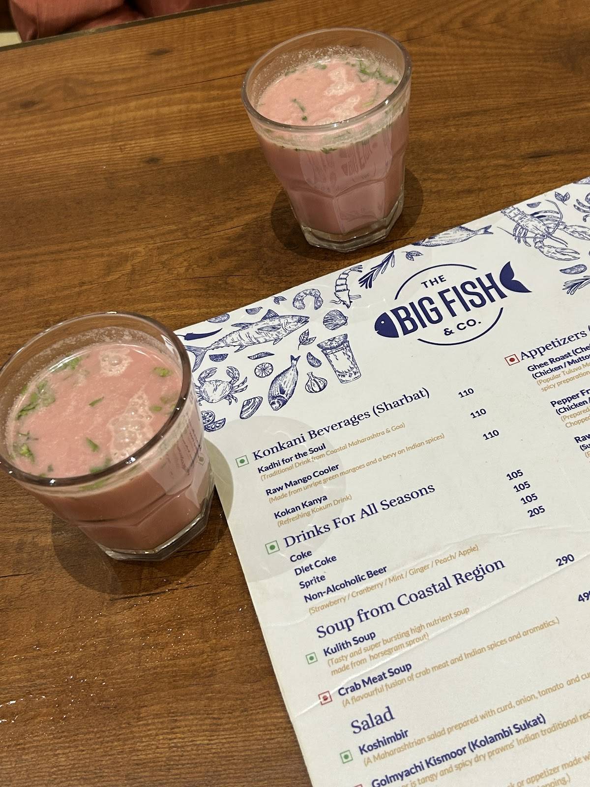 Menu at The Big Fish & Co., Mumbai