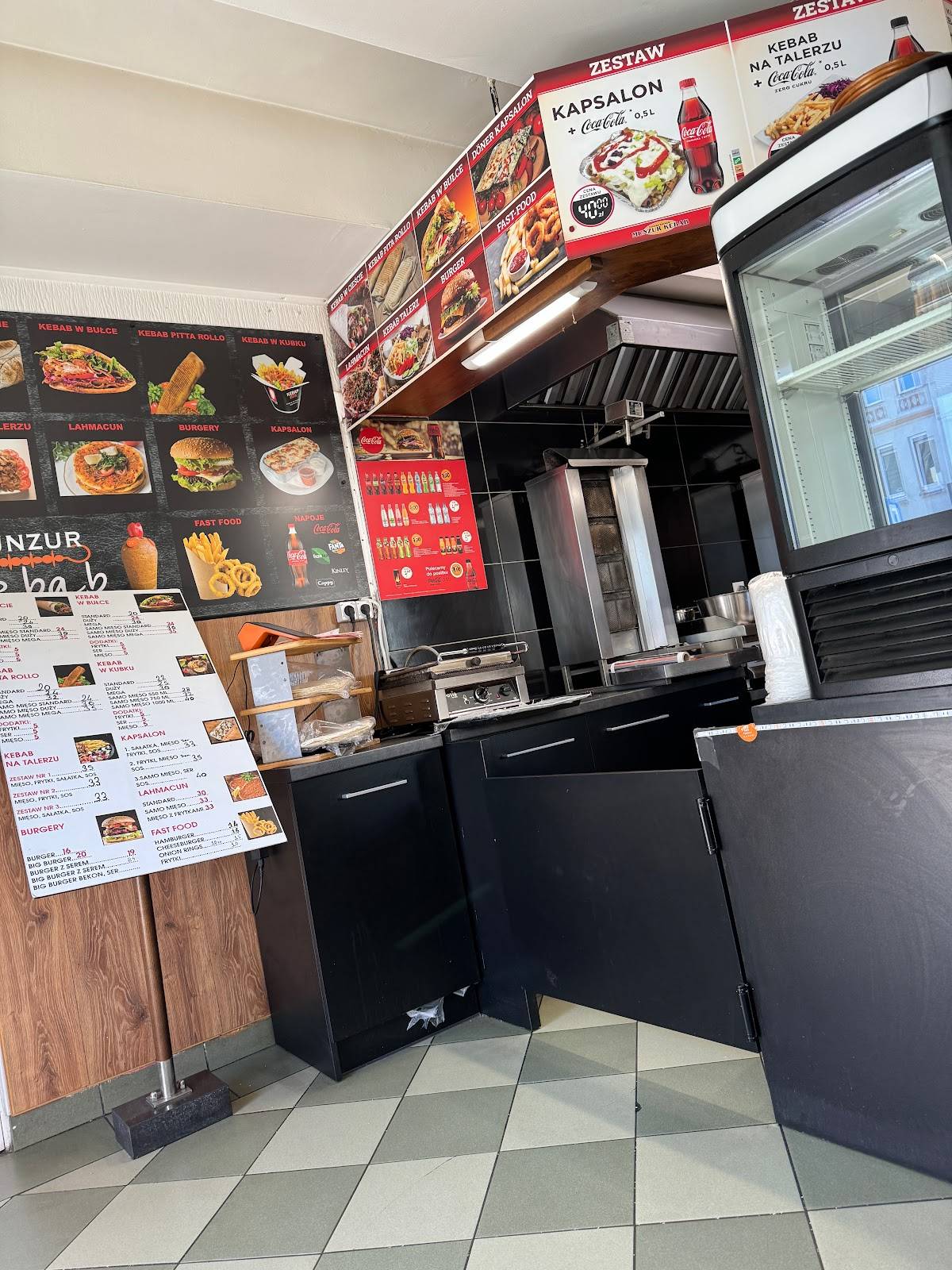 Menu at Munzur Kebab restaurant, Rydułtowy