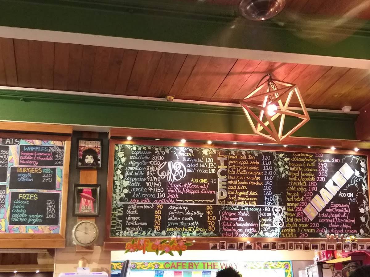 Menu at Cafe By The Way, Mussoorie