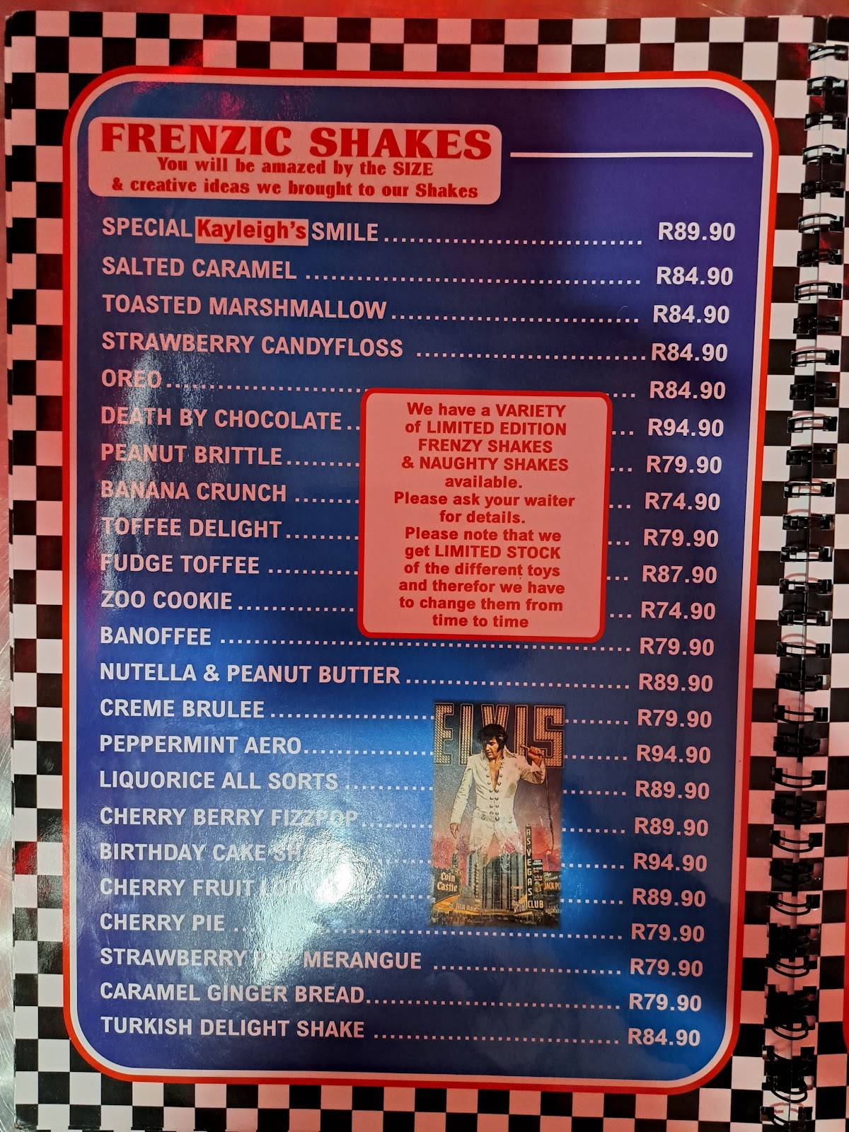 Menu at Mustang Sally's Pub & Diner Montana, Pretoria
