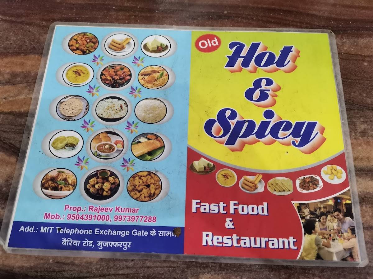 Menu at Hot & Spicy Family Food Hut, Muzaffarpur