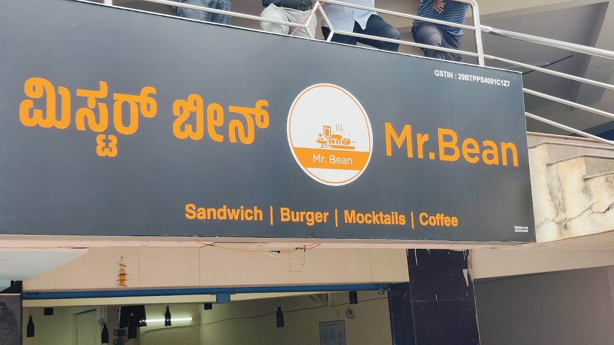 Menu at Mr Bean Cafe, Mysuru