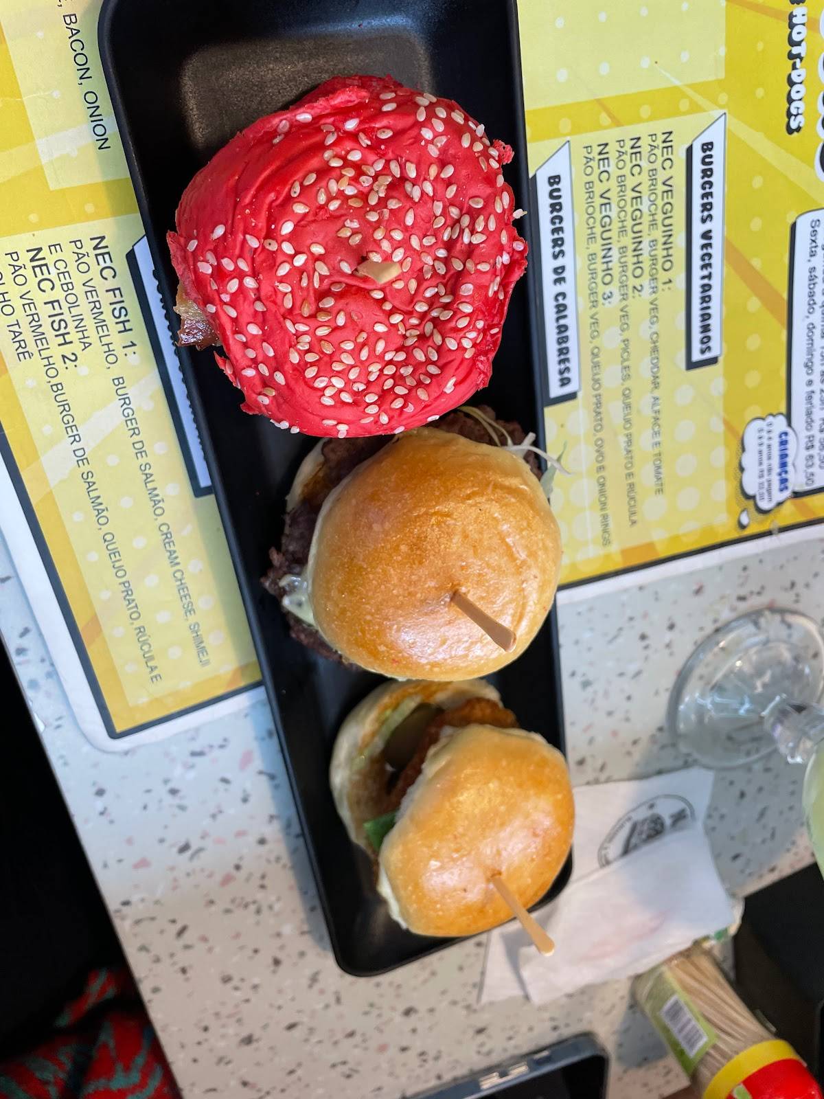 Menu em NEC Burgers & Games restaurante, São Paulo