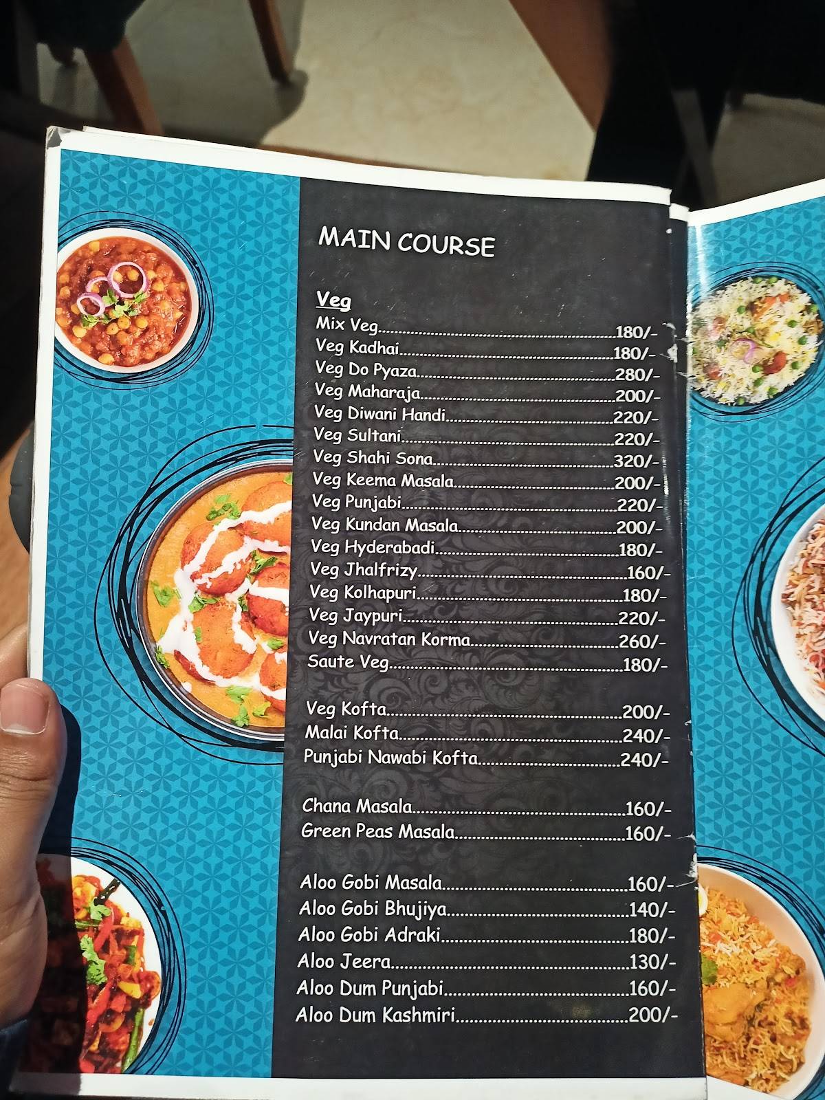 Menu at NSO Restro, Rourkela