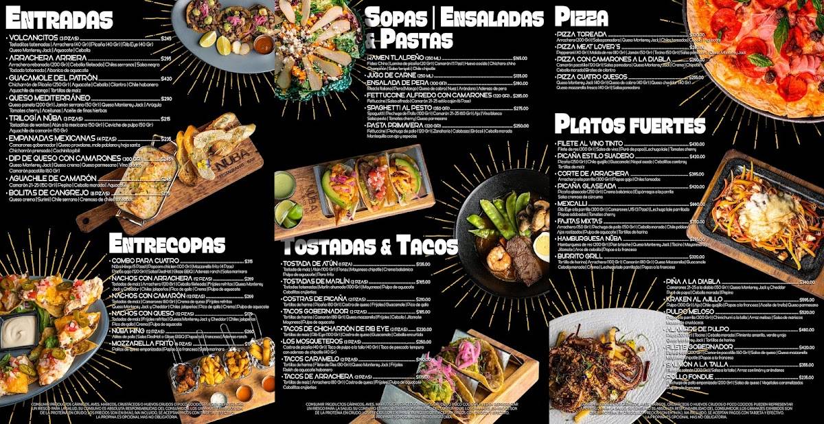 Carta del restaurante NÜBA LOMAS VERDES, Ciudad del México, Blvd. del ...