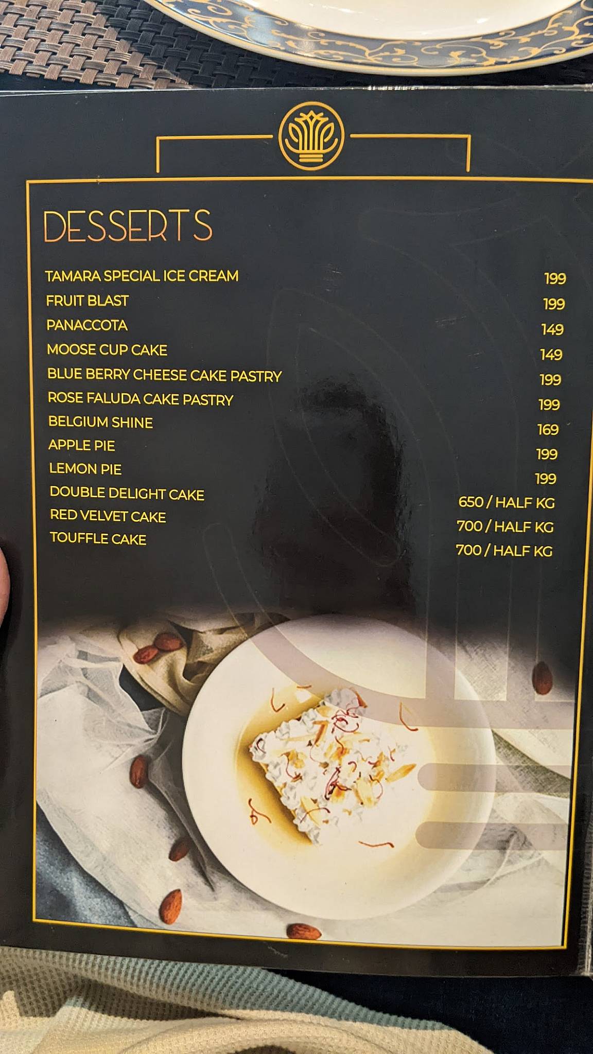 Menu at Tamara Banquet & Restaurant, Nashik