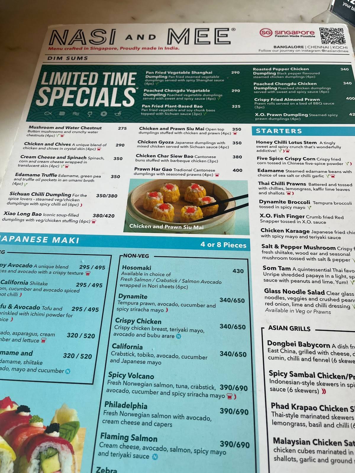 Menu at Nasi and Mee - Yelahanka, Bengaluru, Third Floor