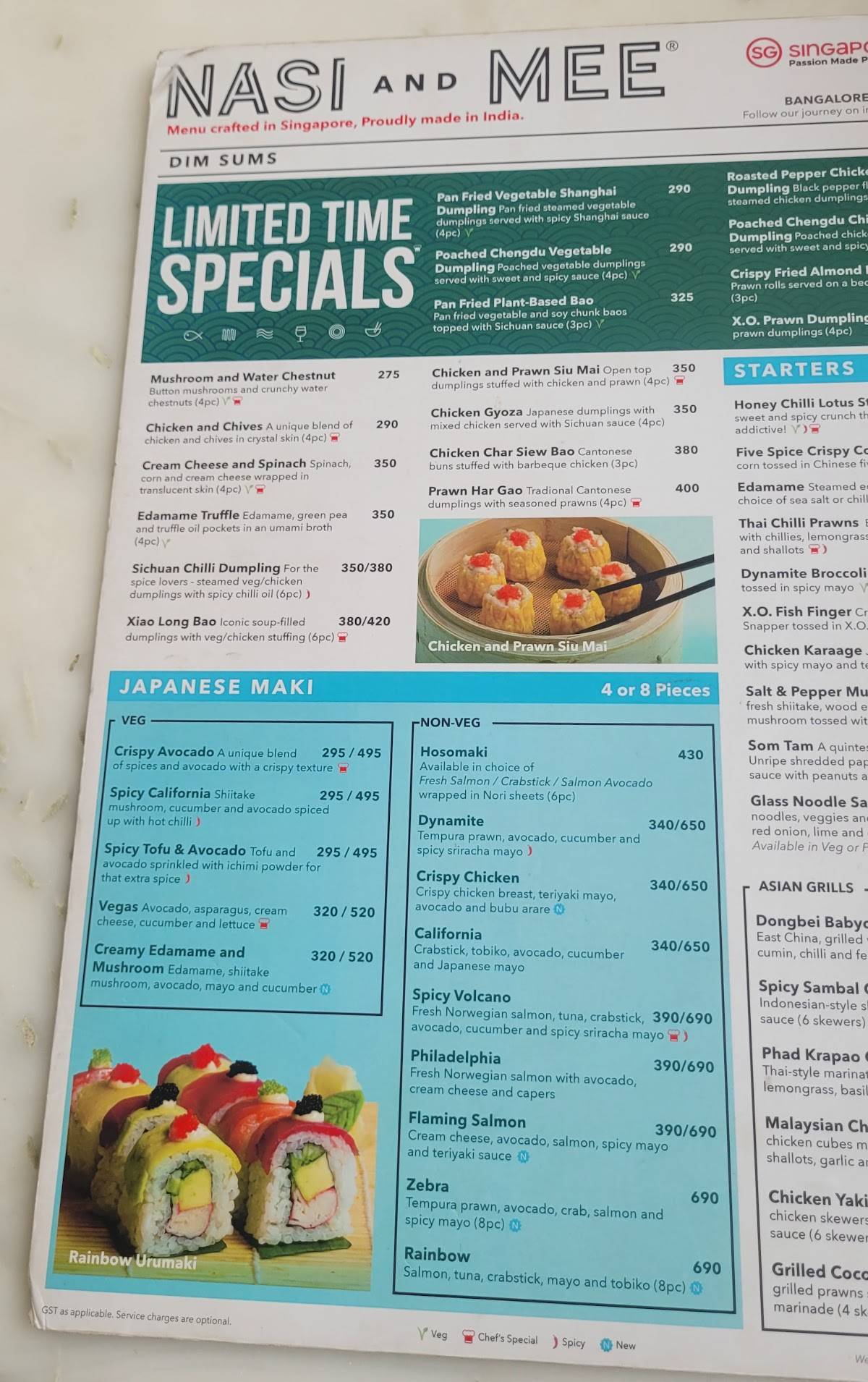 Menu at Nasi and Mee - Yelahanka, Bengaluru, Third Floor