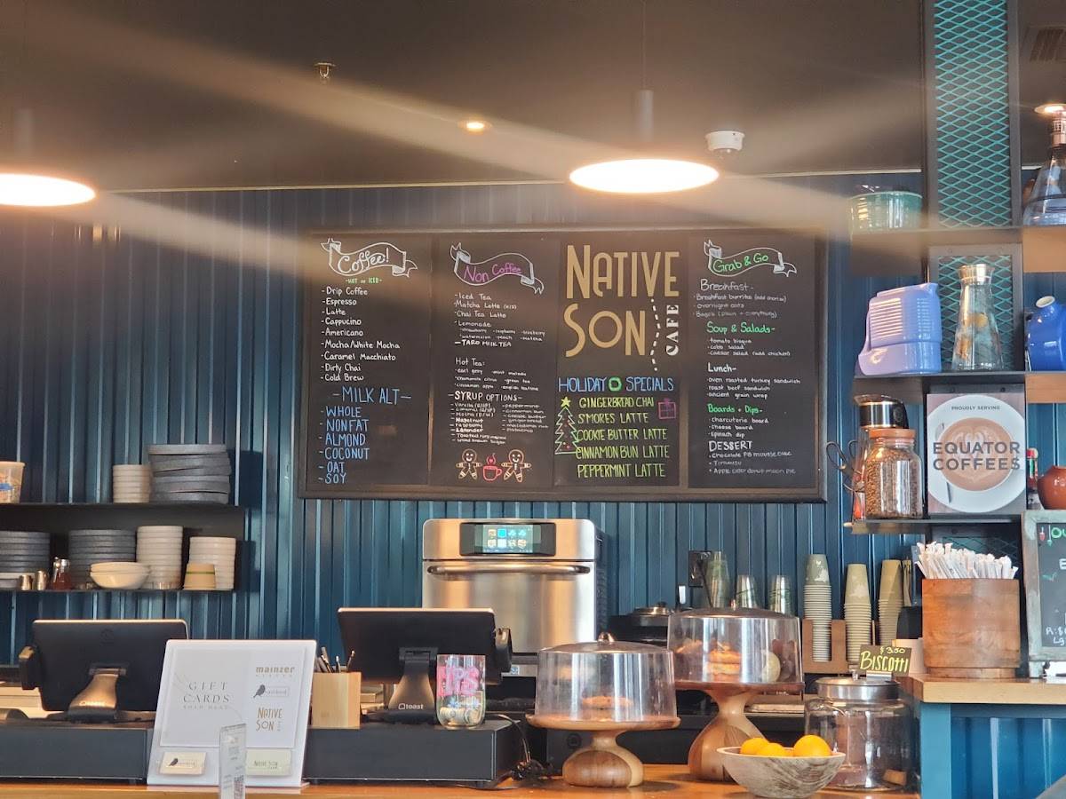 Carta del café Native Son, Merced