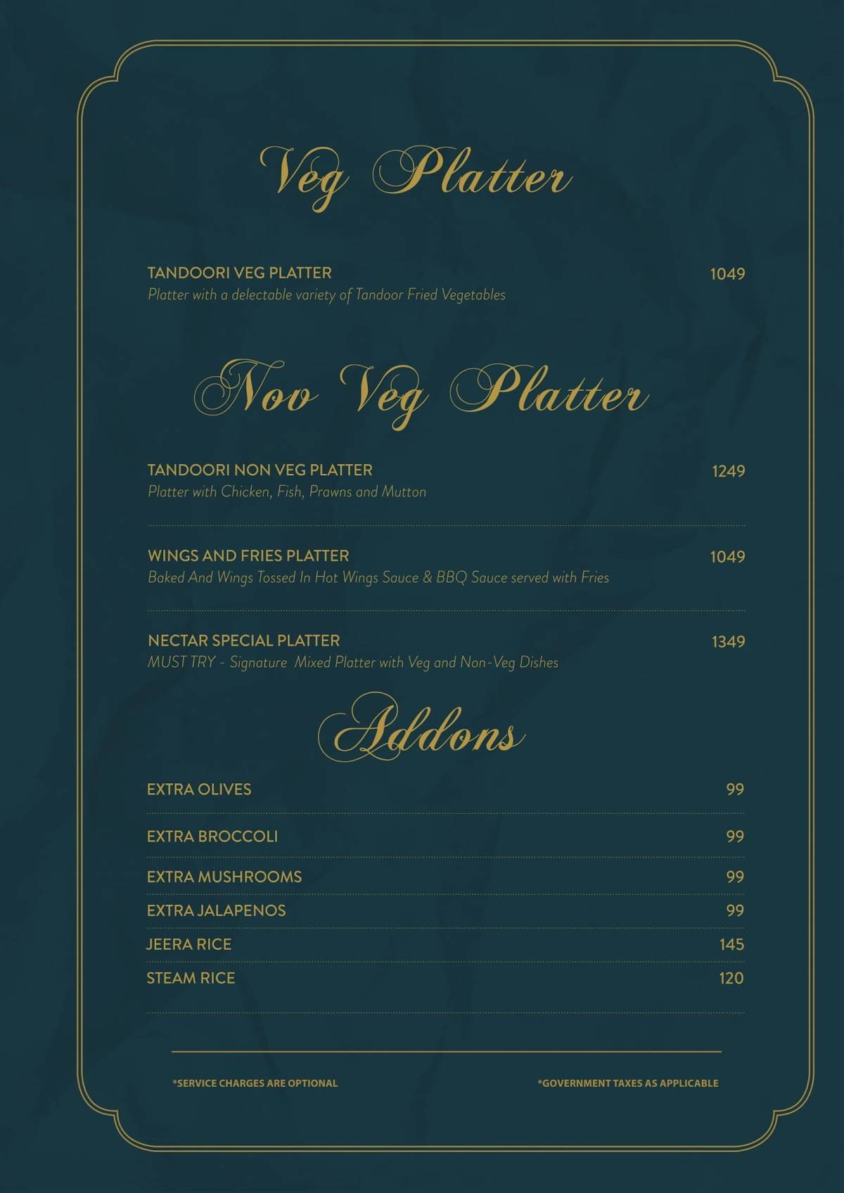 Menu at Nectar Kitchen & Bar, Hyderabad, 1/2