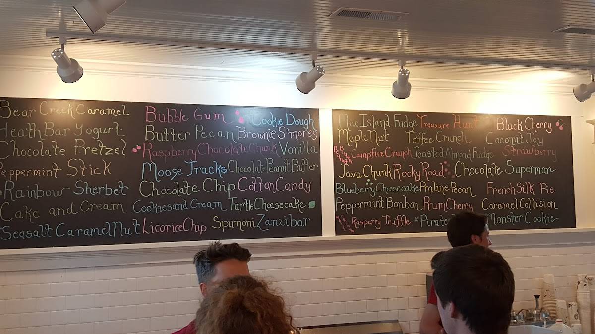 Menu at Nelson's Ice Cream restaurant, Stillwater