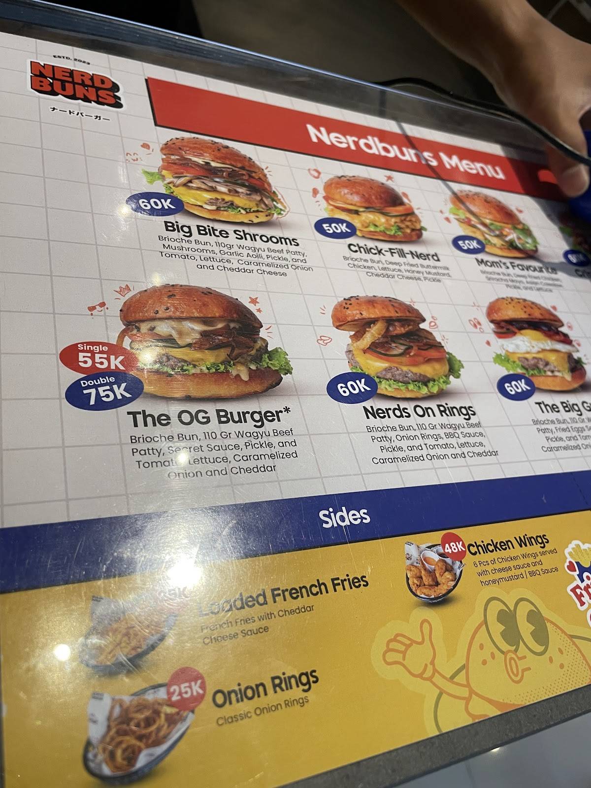 Menu at Nerd Buns Burger-Gading Serpong restaurant, Curug Sangereng