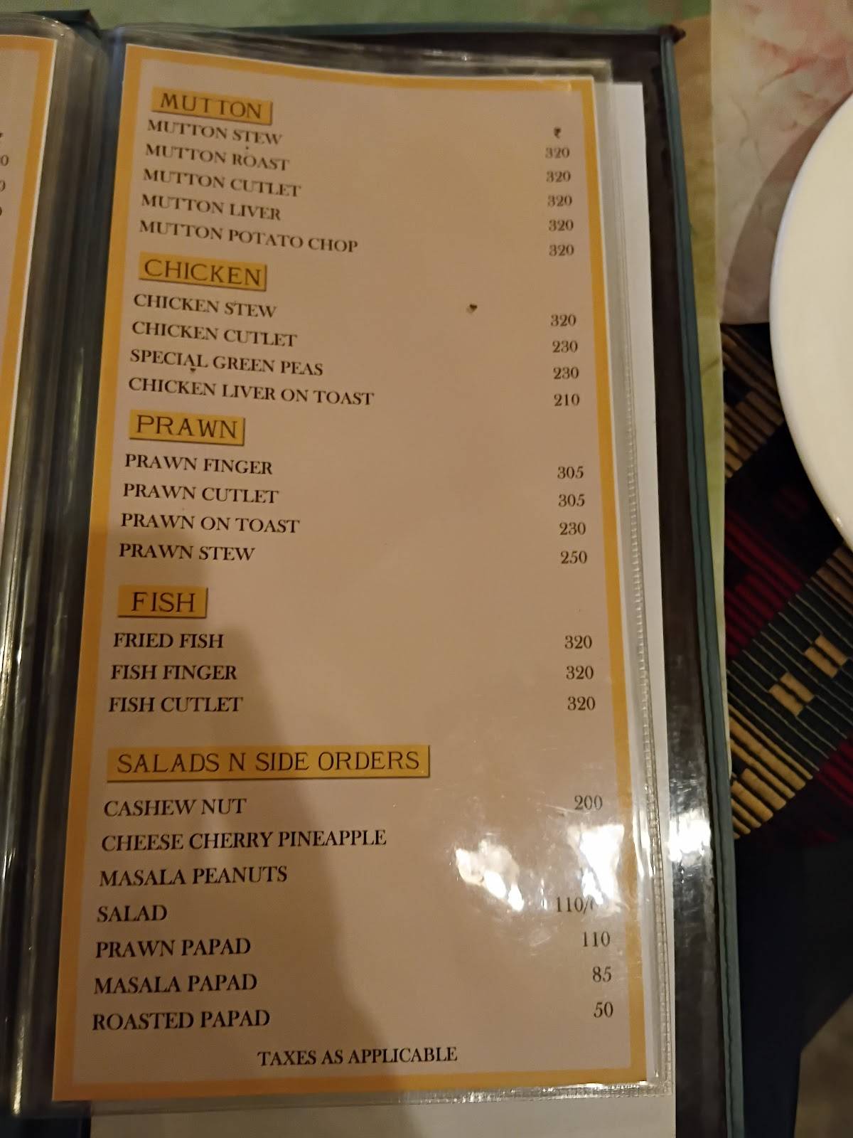 Menu at New Cathay Restaurant and Bar, Kolkata, GRAND HOTEL ARCADE