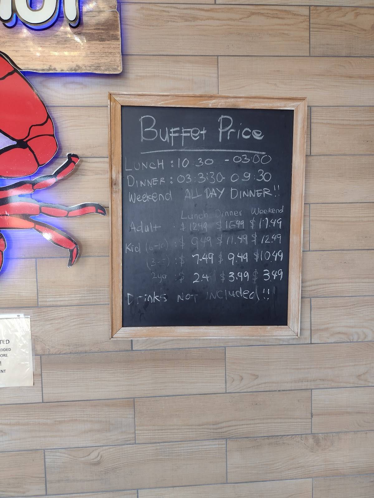 Menu at New City Buffet and Cajun Seafood restaurant, Riverdale, GA-85 ...