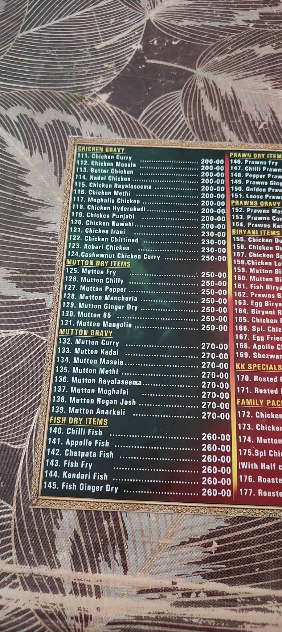 Menu at New KHANA KAZANA Exclusive Mandhi Point, Guntakal