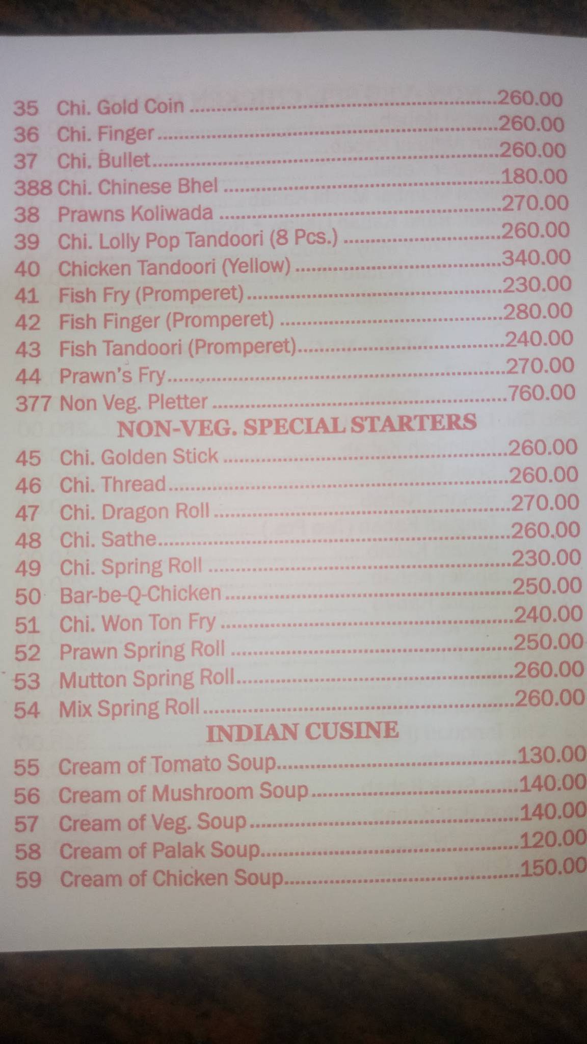 Menu at New Raju's Kitchen, Mumbai