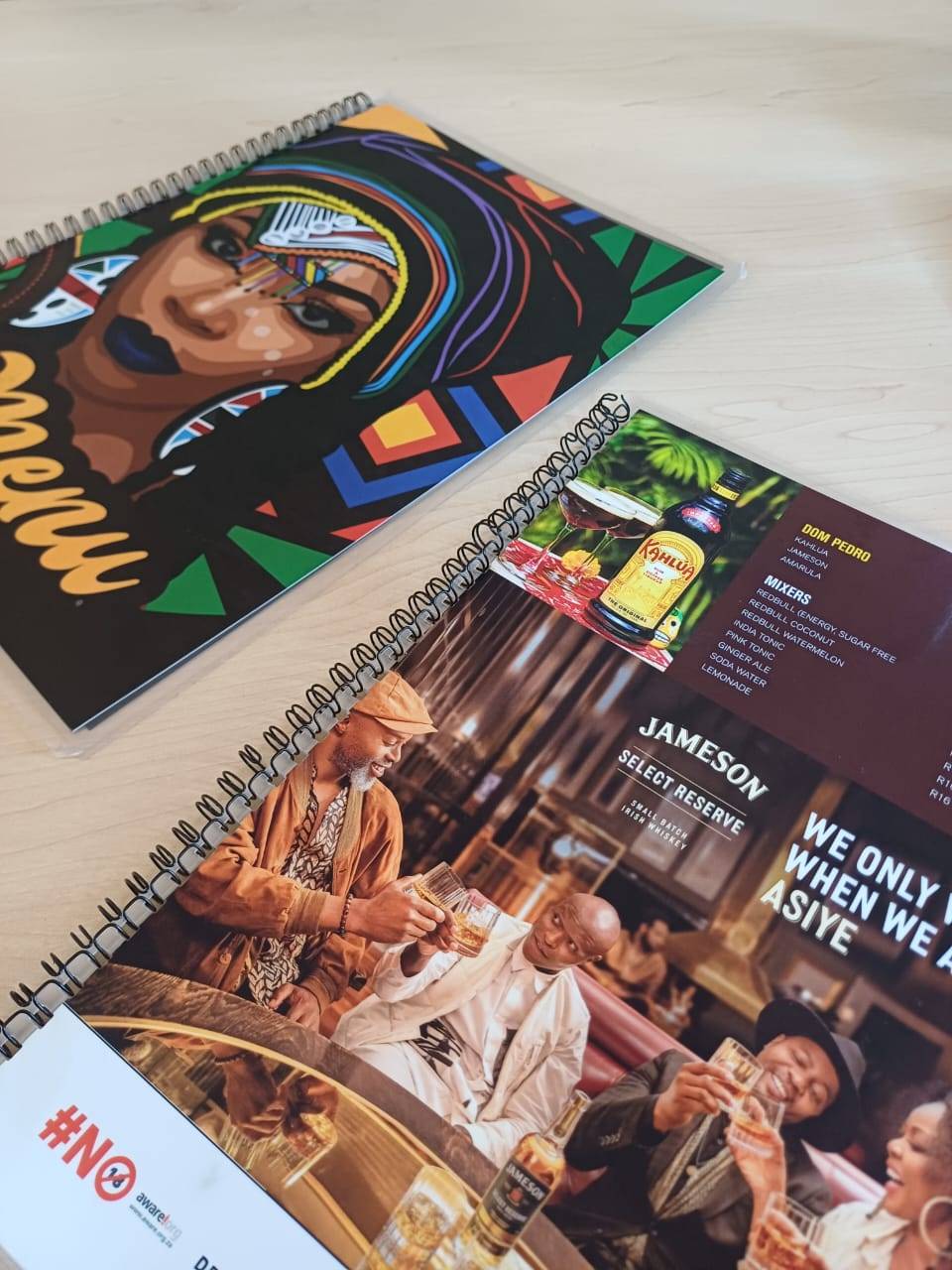 Menu at Nguni Foods restaurant, Durban