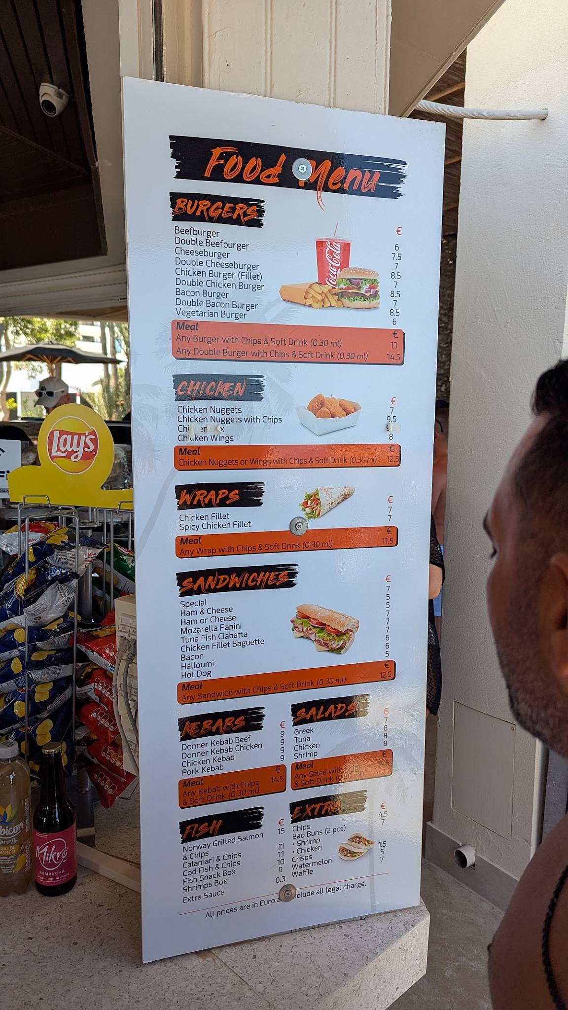 Menu at Nissi Bay Beach Bar, Ayia Napa, 85
